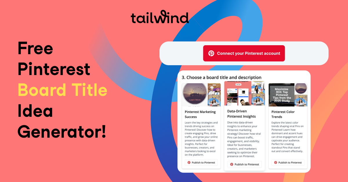 Free Pinterest Board Title Idea Generator | Tailwind